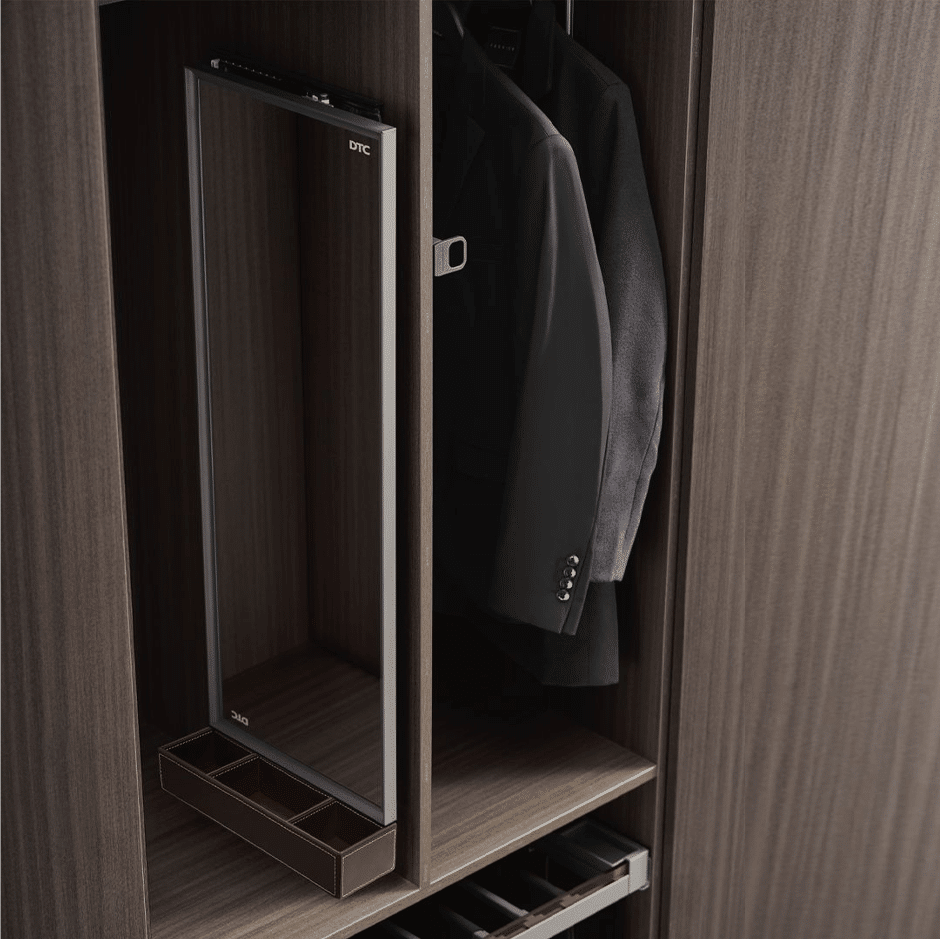 Pull Out Dressing Mirror, Width 380mm, Height 1100mm, 360 Degree Swive ...
