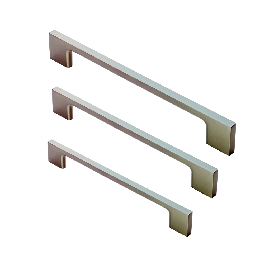 Slimline Bar, D Pull Handle, Brushed Nickel, 96-320mm Hole Centres ...
